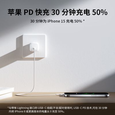 Belkin贝尔金typec冰快充USB-C充电器插头45W快充适用iPhone16 ProMax苹果15pro/14/13 iPad平板兼容华为安卓_充电器/适配器